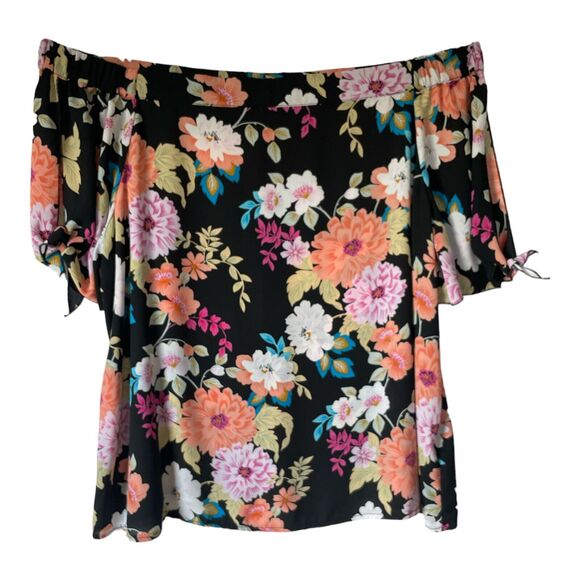 Simply Be | Tops | Simply Be Top Off The Shoulder Floral Sz8 | Poshmark